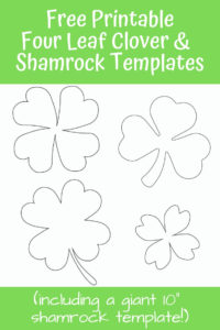 15+ Free Printable Four Leaf Clover & Shamrock Templates - The Artisan Life
