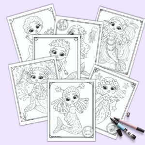 Free Printable Mermaid Headband Craft - The Artisan Life