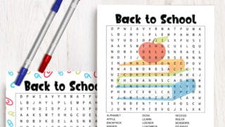 Free Printable Back to School Color by Number Pages - The Artisan Life
