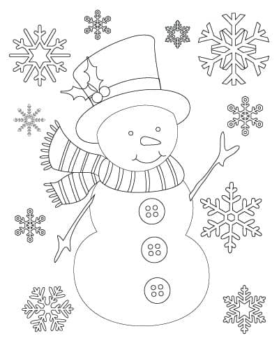 Printable Snowflake Coloring Pages - The Artisan Life