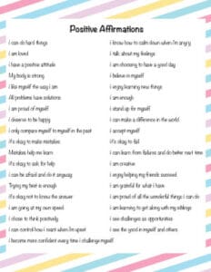 35+ 35+ Positive Affirmations for Kids & Free Printable Poster! - The ...