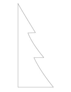 Free Printable Christmas Tree Outline Templates from 2" - 10"!
