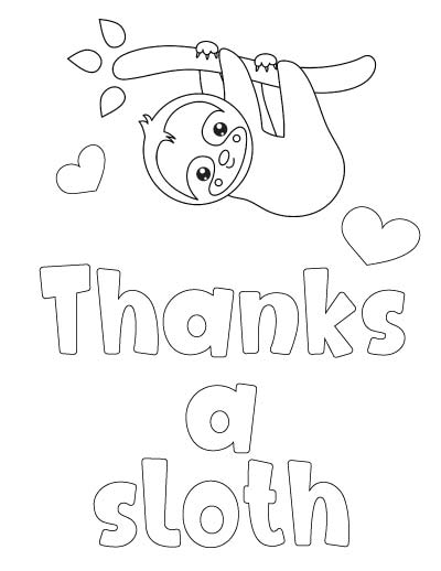 printable thank you colouring cards