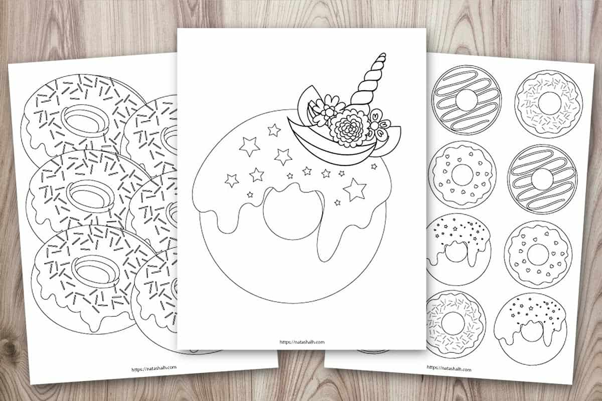 9+ Free Printable Donut Coloring Pages - The Artisan Life