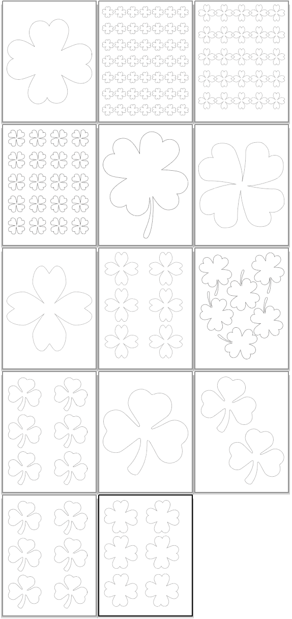 15+ Free Printable Four Leaf Clover & Shamrock Templates - The Artisan Life