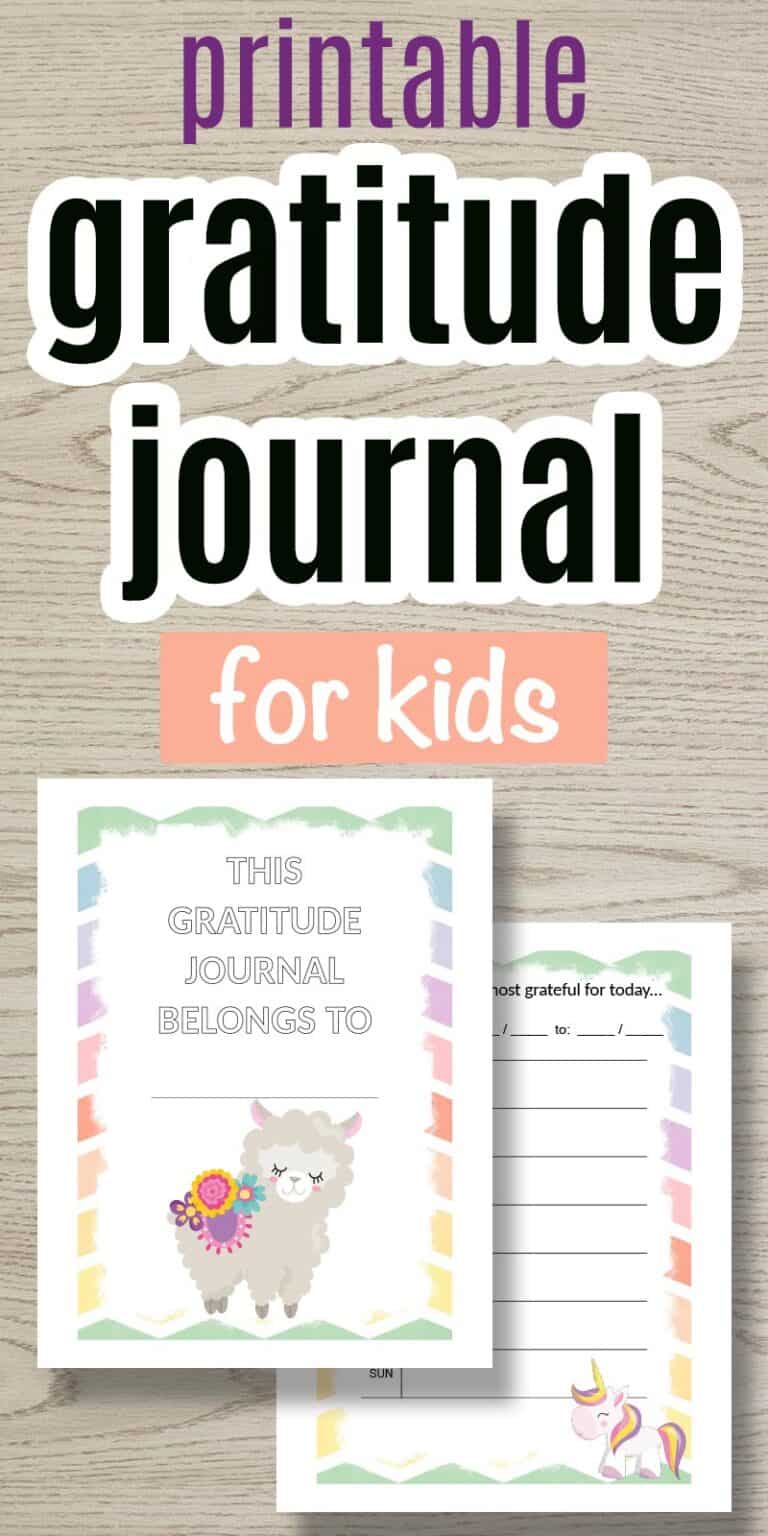 Printable Gratitude Journal for Kids (to help your child develop an ...