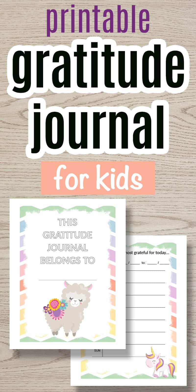 Printable Gratitude Journal for Kids (to help your child develop an ...