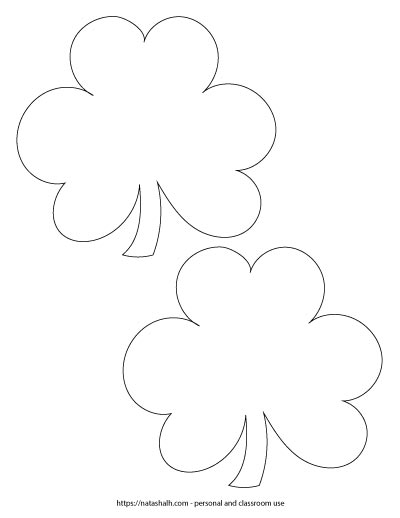 Free Printable Shamrock Templates includes Green Shamrocks The 