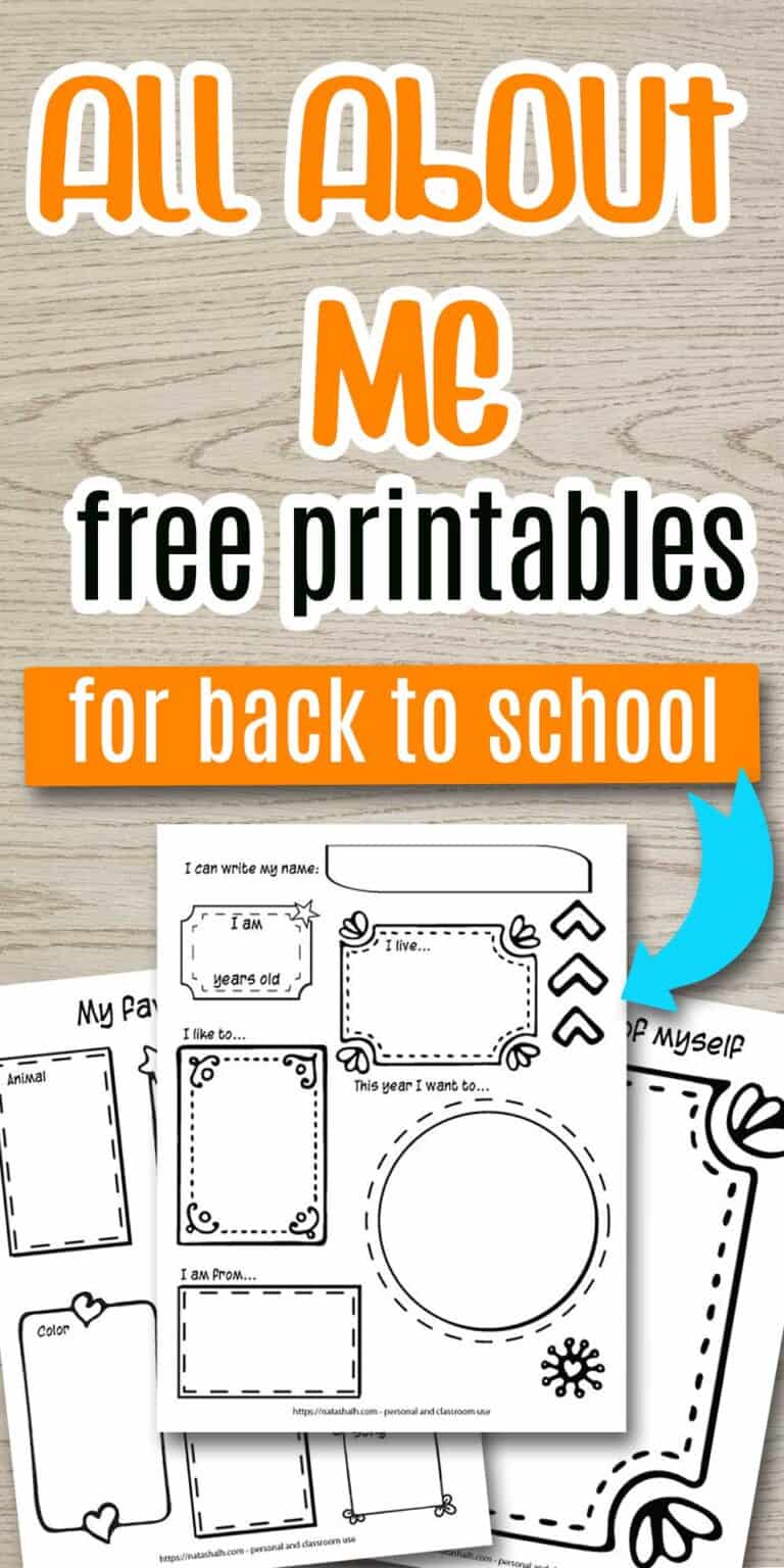 3 Free All About Me Printables (icebreaker activity for back to school ...