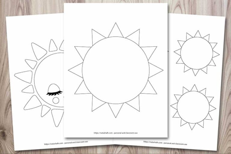 9 Free Printable Sun Templates - The Artisan Life
