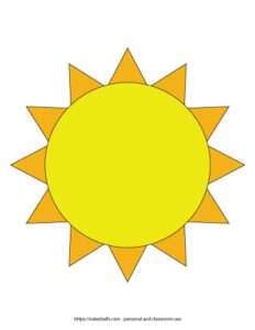 9 Free Printable Sun Templates - The Artisan Life