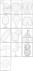 11+ Free Printable Summer Dot Marker Coloring Pages - The Artisan Life