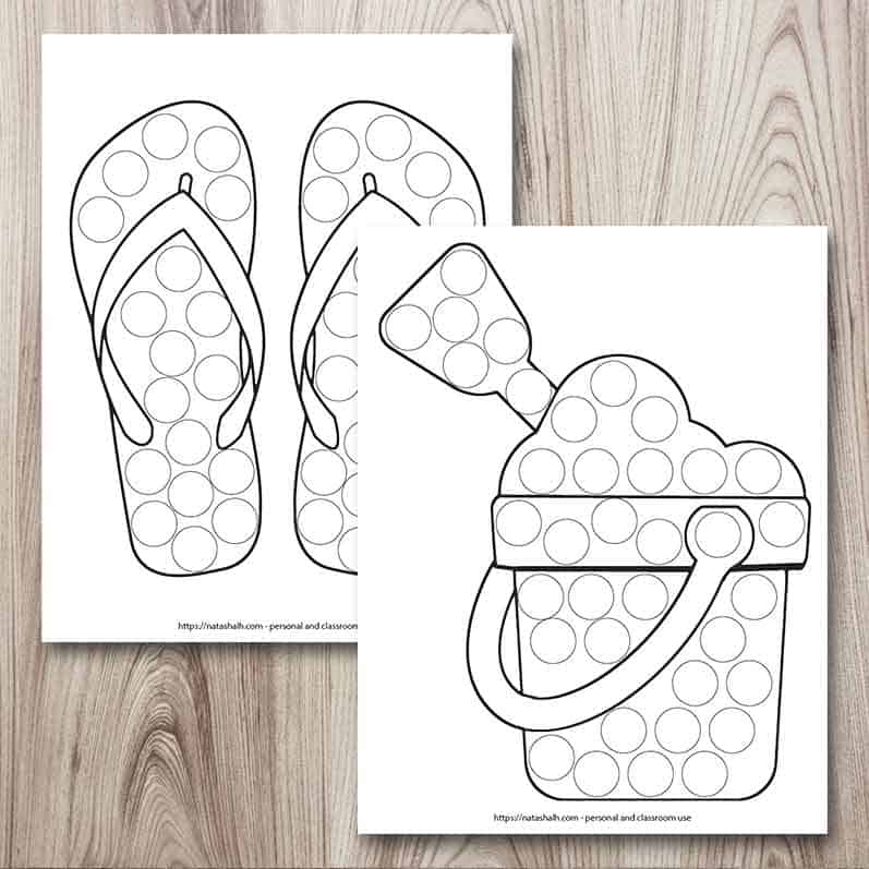 11 Free Printable Summer Dot Marker Coloring Pages The Artisan Life