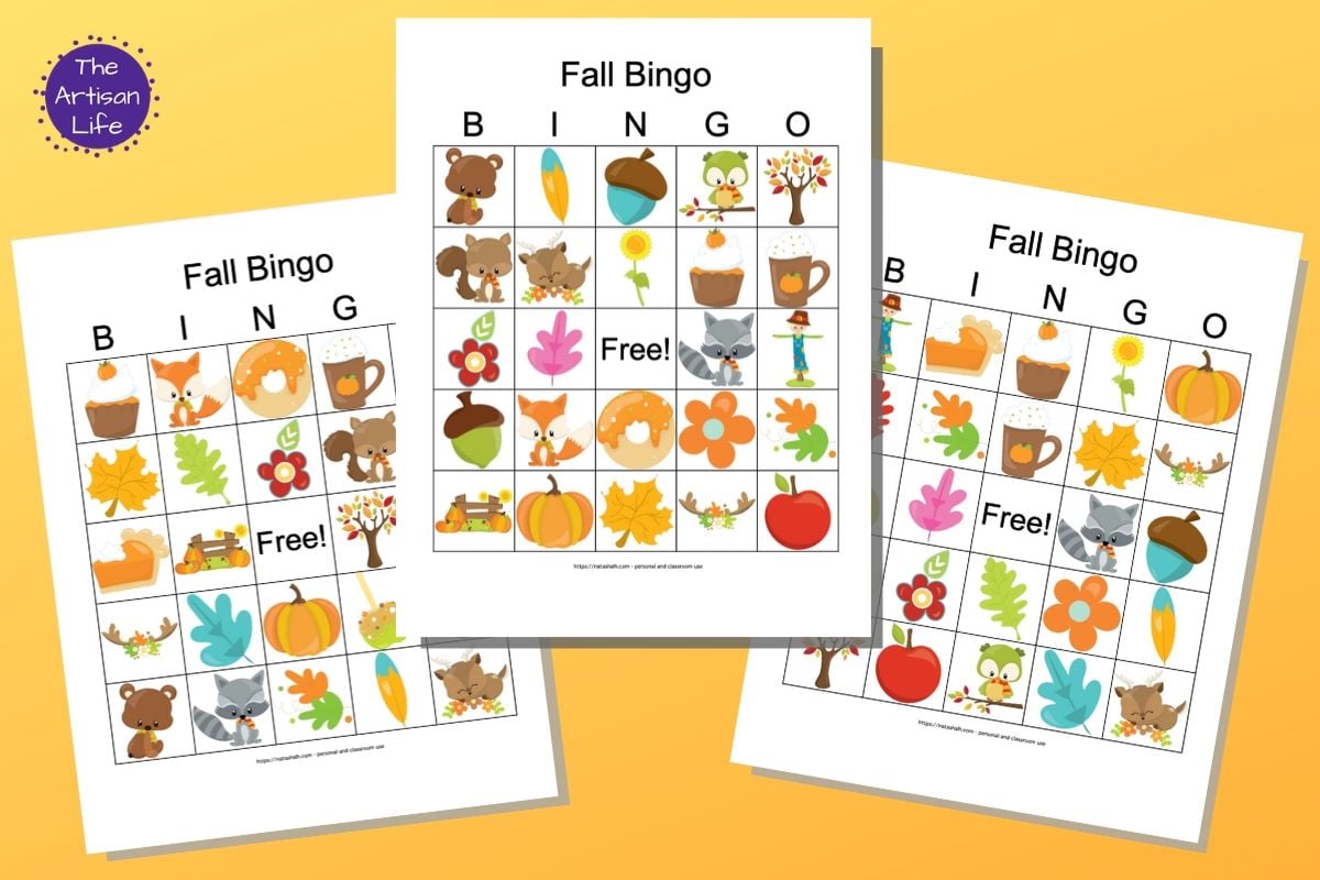 Free Printable Fall Bingo (low-prep family fun!) - The Artisan Life