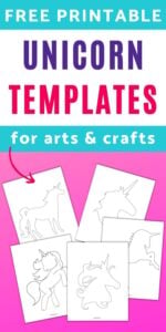 5 Free Printable Unicorn Templates (for cute unicorn crafts) - The ...