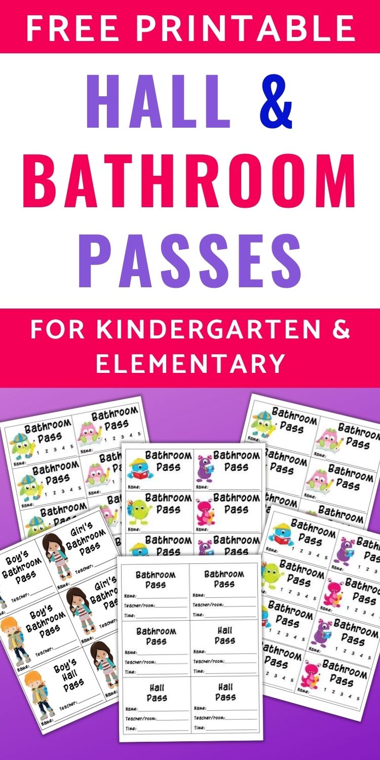 Free Printable Bathroom Passes Hall Pass Printables The Artisan Life