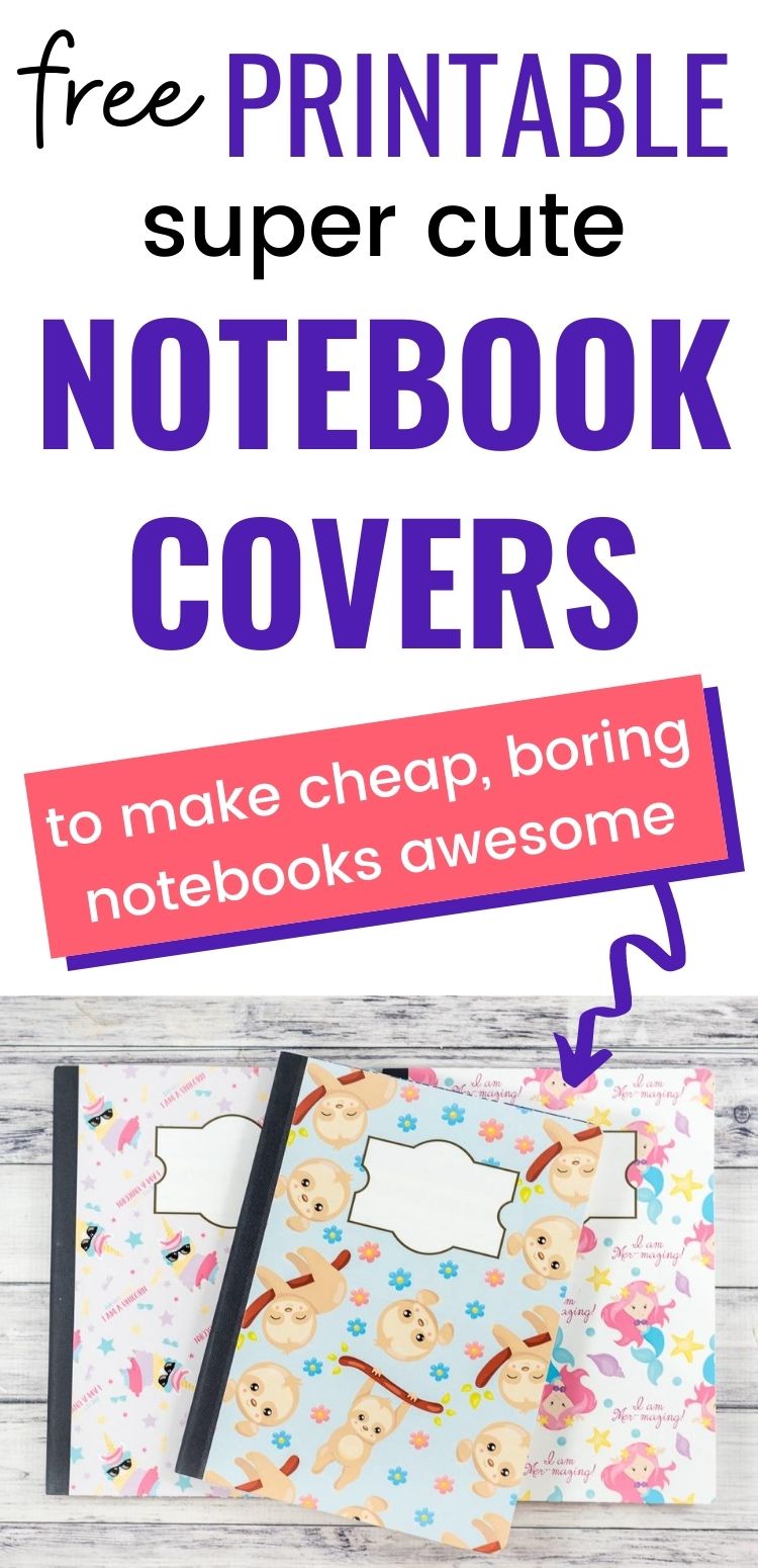 Easy DIY Notebook Cover: Outrageously Cute Free Printable Composition ...