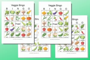 Free Printable Vegetable Bingo: an easy way to teach food groups ...