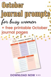 October Journal Prompts: make journaling fun & easy with these free ...