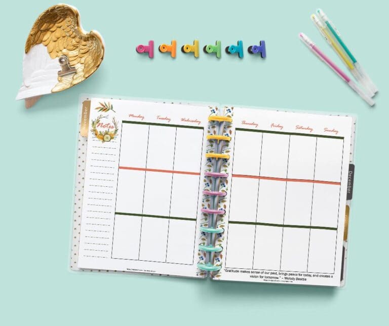 Free November Planner Page Printables for US Letter & Happy Planner ...