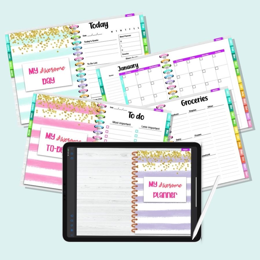 2023 Digital Planner Templates Keynote Planner Template Hyperlinked Planner Template Planner