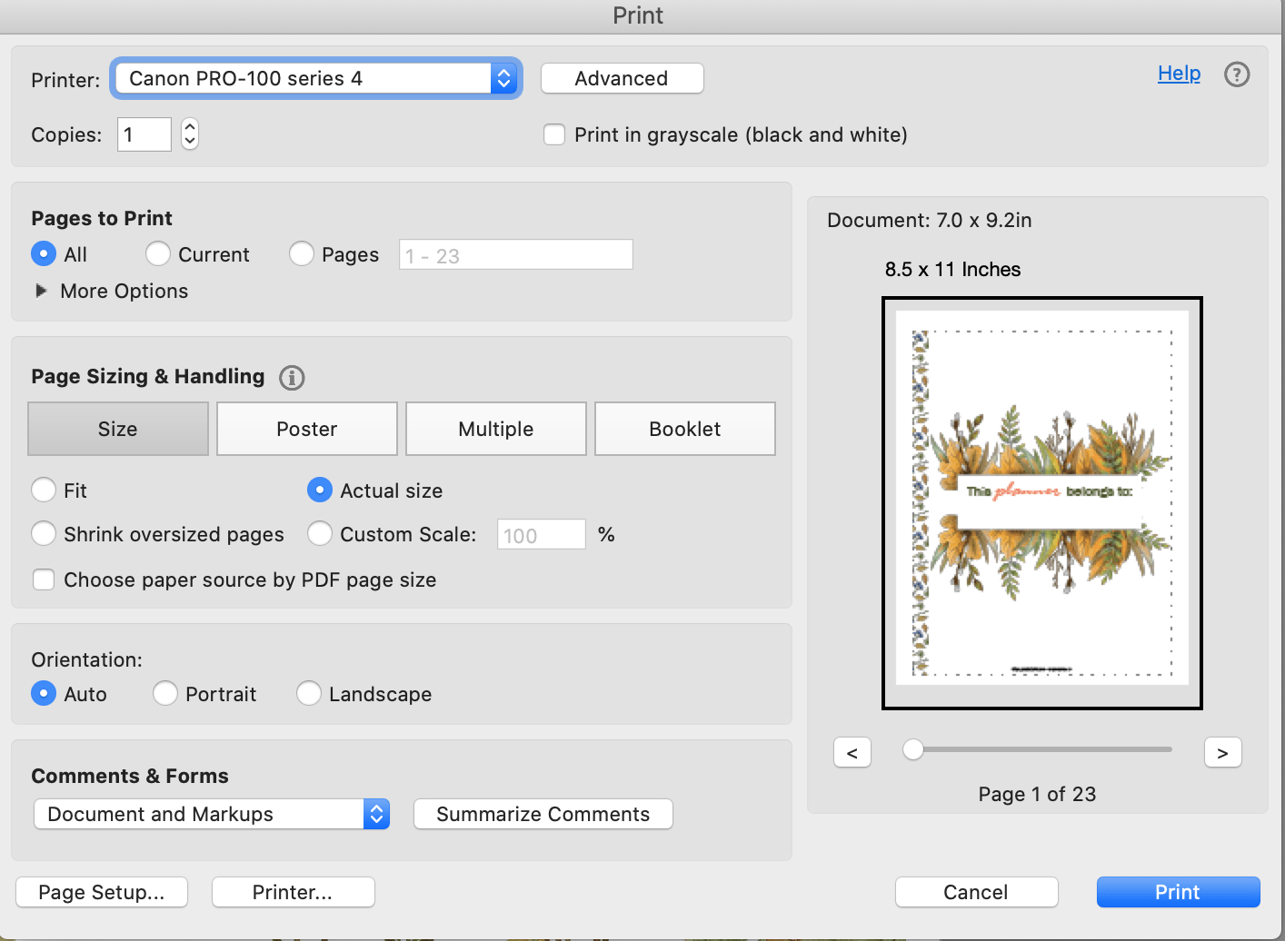 Free November Planner Page Printables for US Letter & Happy Planner ...