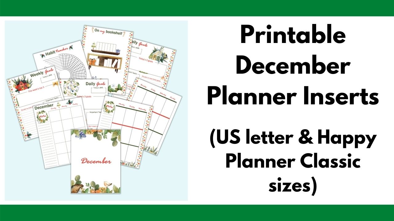 December Planner Page Printables - The Artisan Life