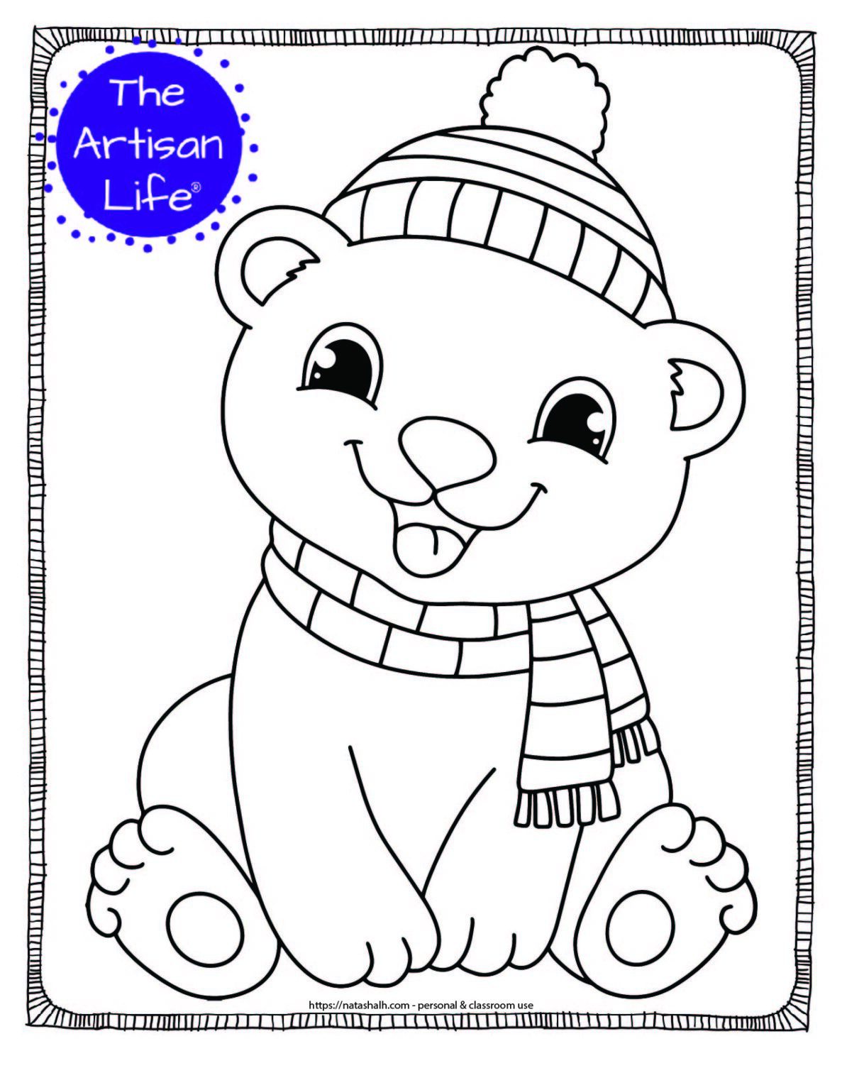 20+ Free Printable Winter Animal Coloring Pages for Kids - The Artisan Life