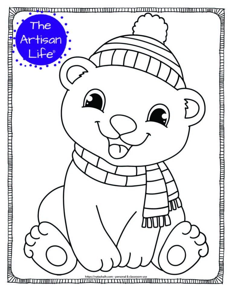 20+ Free Printable Winter Animal Coloring Pages for Kids - The Artisan Life