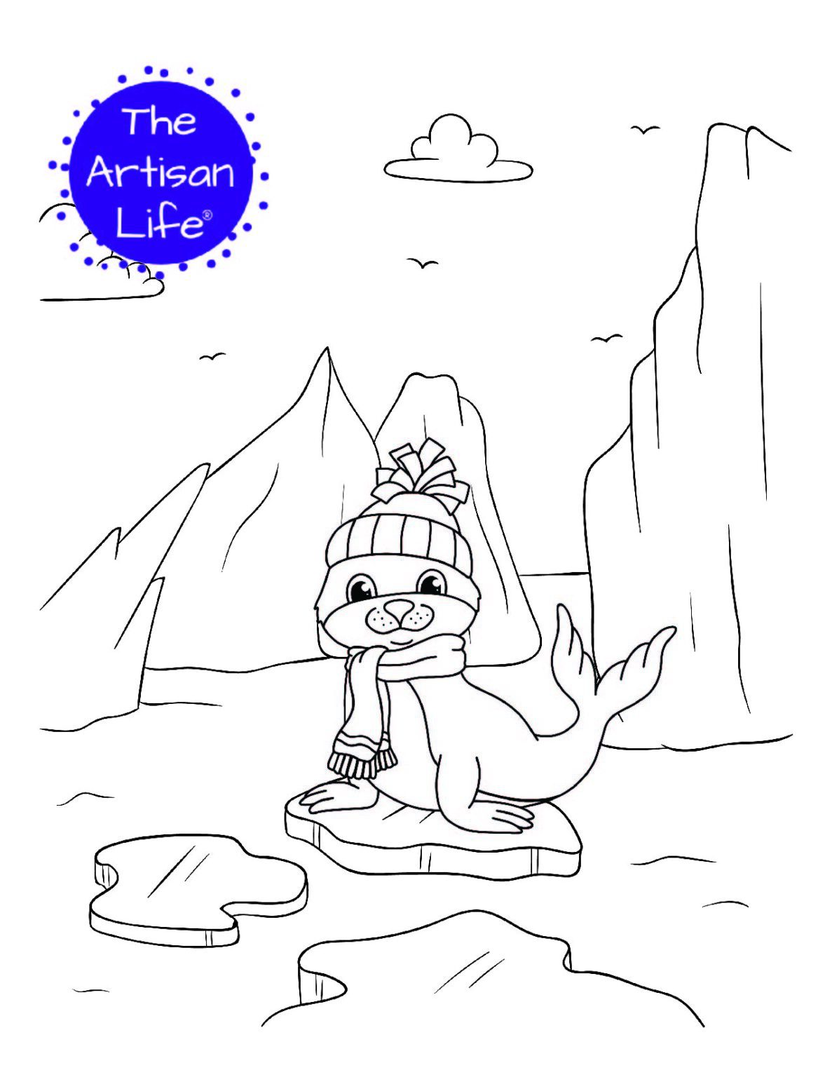 20+ Free Printable Winter Animal Coloring Pages for Kids - The Artisan Life