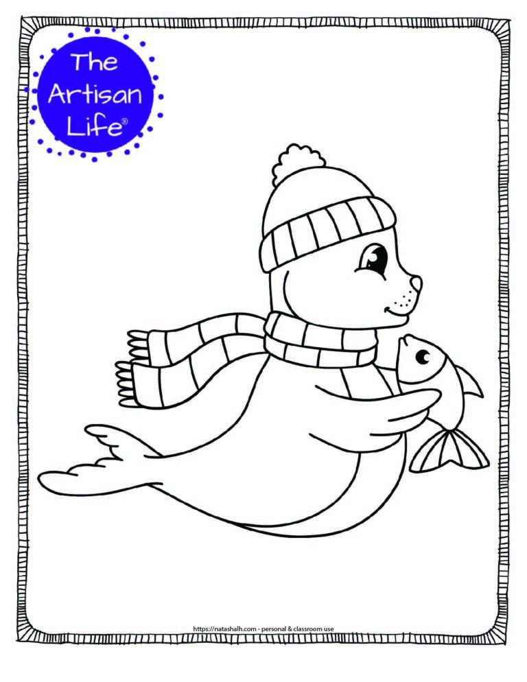 20+ Free Printable Winter Animal Coloring Pages for Kids - The Artisan Life