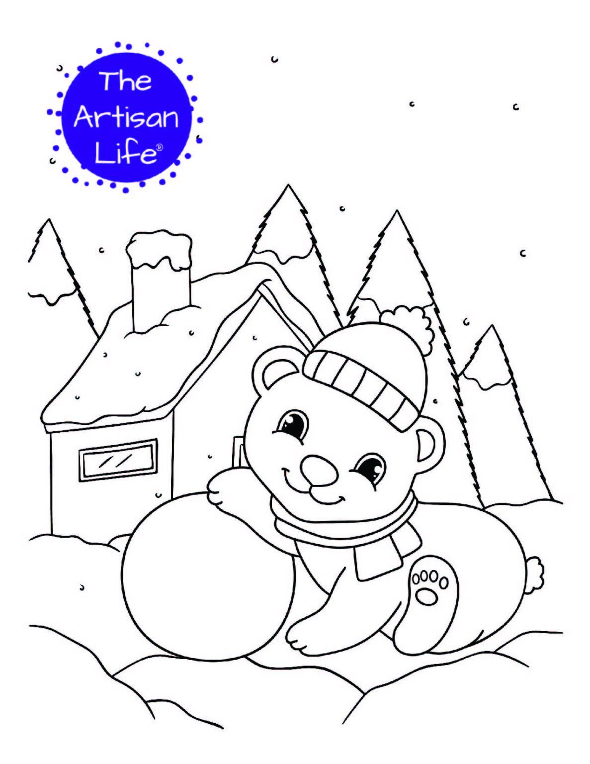 20+ Free Printable Winter Animal Coloring Pages for Kids - The Artisan Life