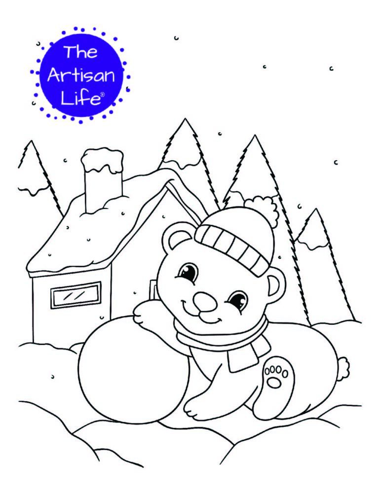 20+ Free Printable Winter Animal Coloring Pages for Kids - The Artisan Life