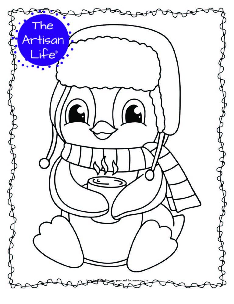 20+ Free Printable Winter Animal Coloring Pages for Kids - The Artisan Life