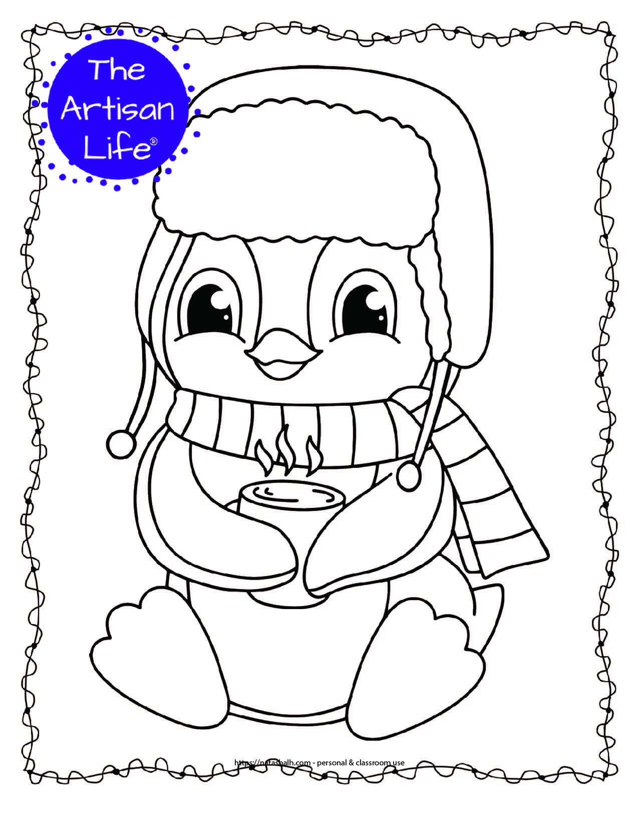 20+ Free Printable Winter Animal Coloring Pages for Kids - The Artisan Life