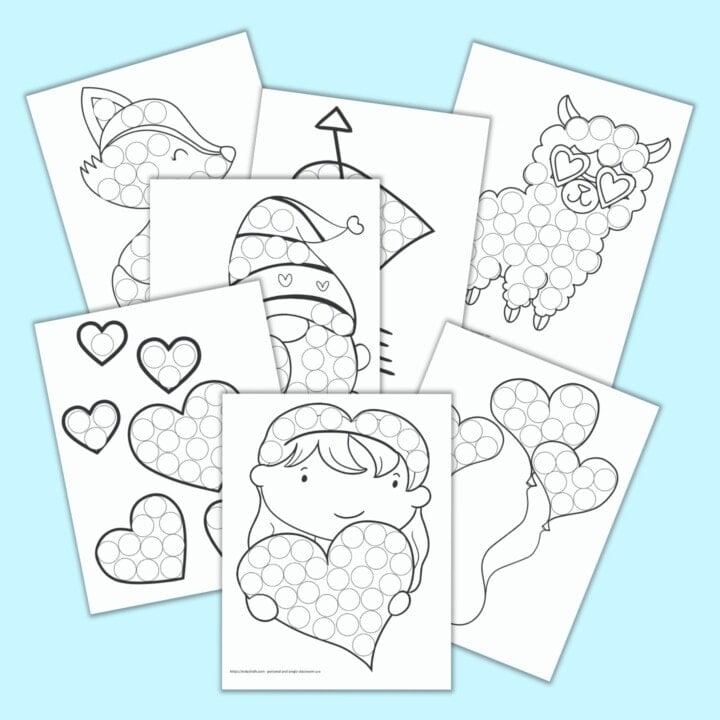 Free Printable Valentine Dot to Dot - The Artisan Life