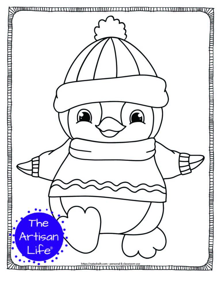 20+ Free Printable Winter Animal Coloring Pages for Kids - The Artisan Life