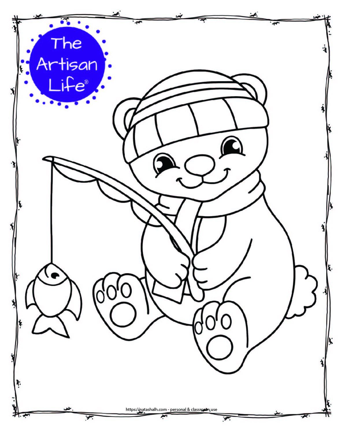 20+ Free Printable Winter Animal Coloring Pages for Kids - The Artisan Life