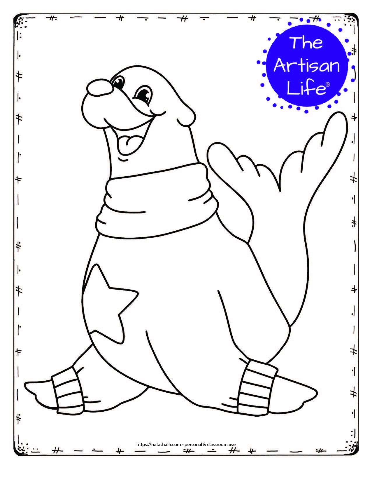 20+ Free Printable Winter Animal Coloring Pages for Kids - The Artisan Life