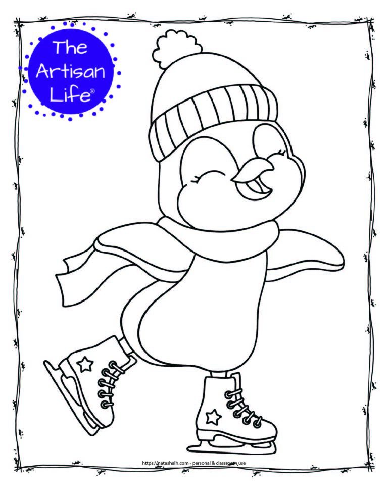 20+ Free Printable Winter Animal Coloring Pages for Kids - The Artisan Life
