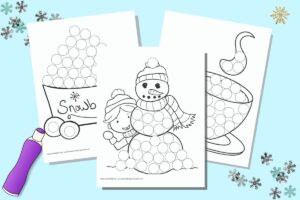 Free Printable Winter Do a Dot Marker Pages - The Artisan Life