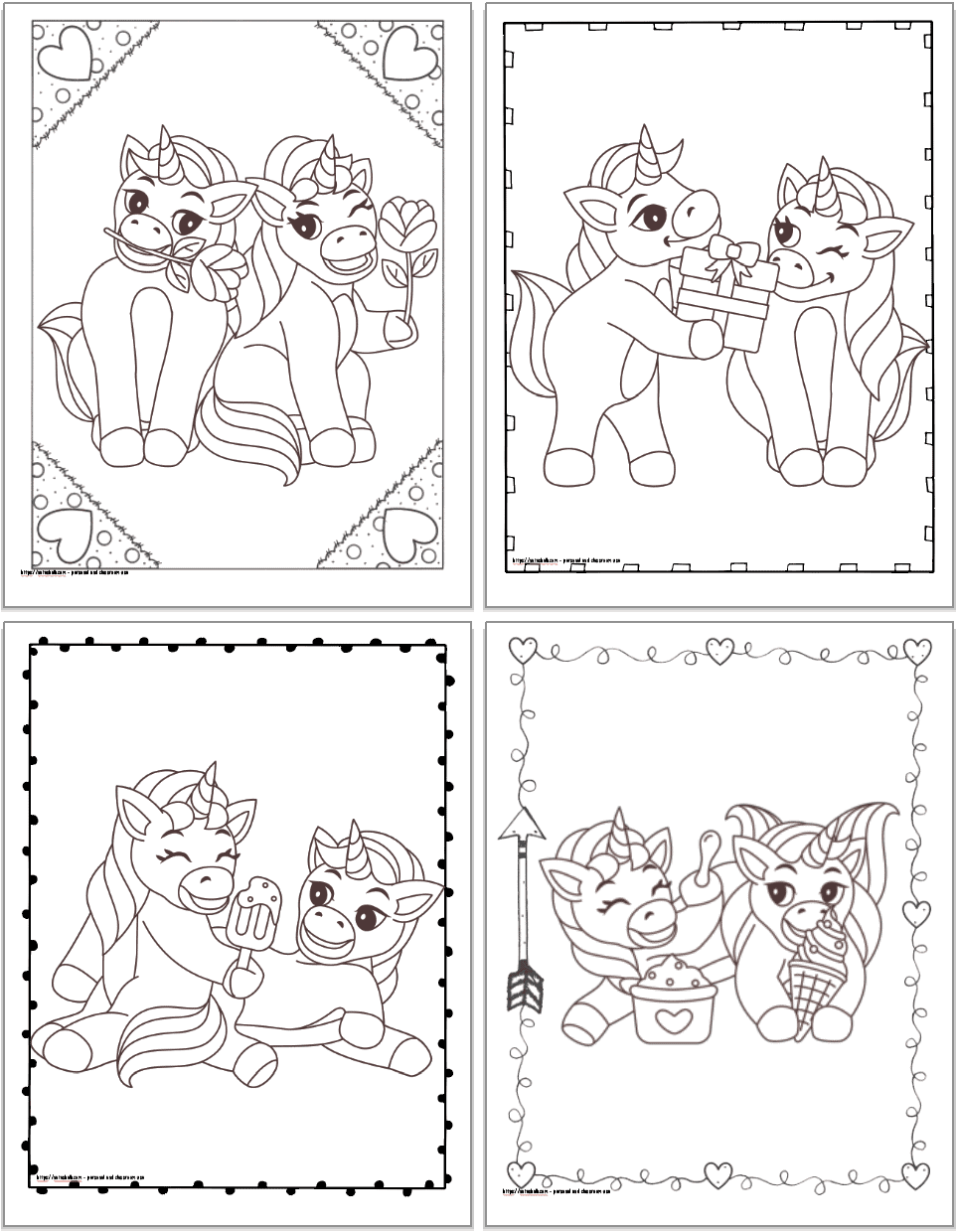 23 Super Cute Free Printable Valentine Unicorn Coloring Pages - The ...