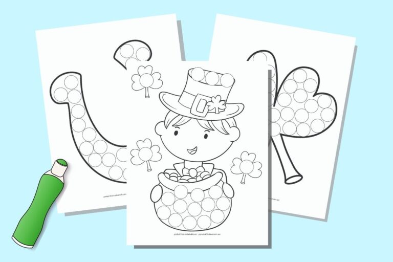 Free Printable St. Patrick's Day Do a Dot Marker Pages - The Artisan Life