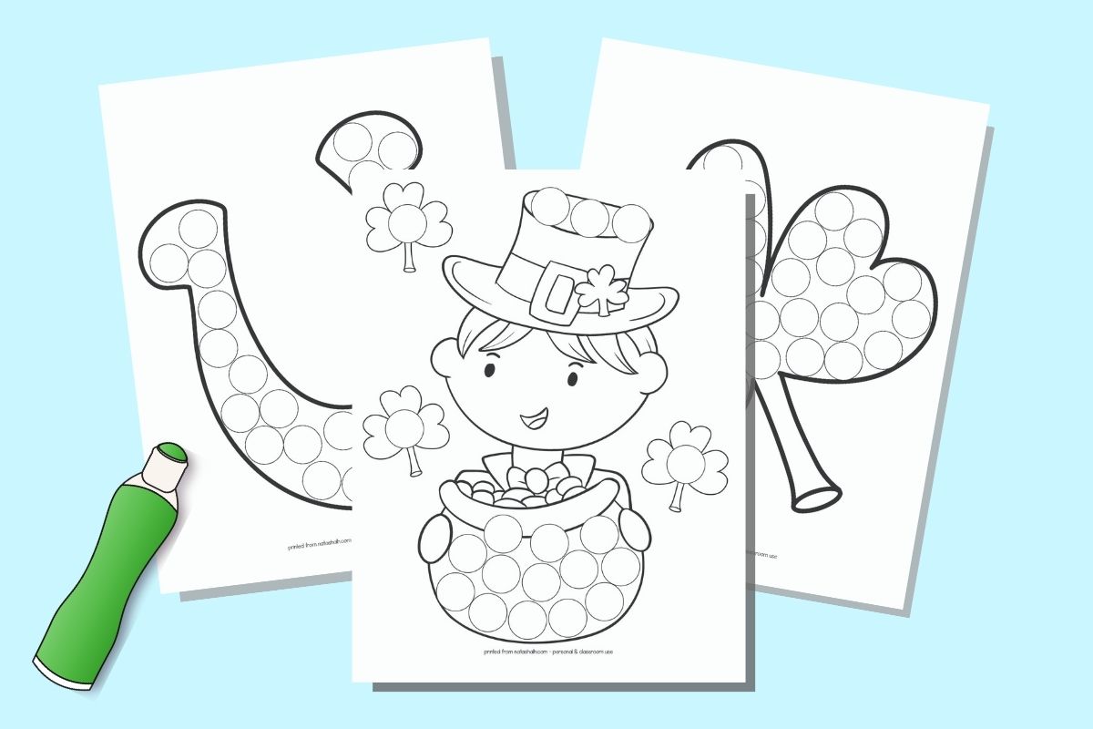 Free Printable St. Patrick's Day Do a Dot Marker Pages - The Artisan Life