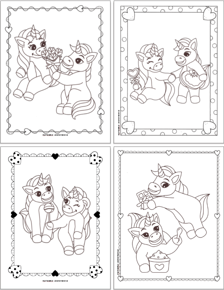 23 Super Cute Free Printable Valentine Unicorn Coloring Pages - The ...