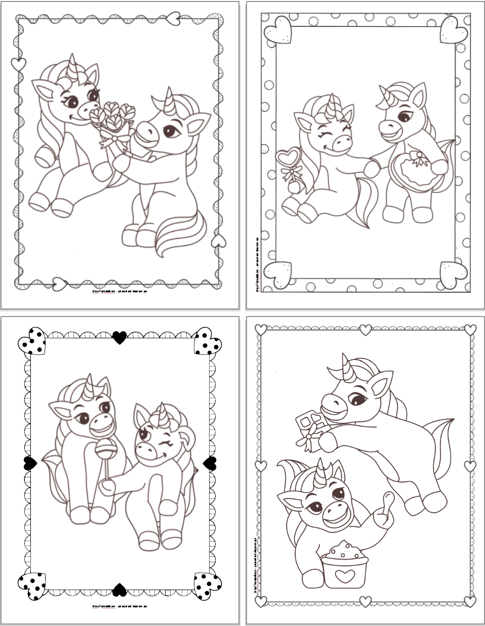 23 Super Cute Free Printable Valentine Unicorn Coloring Pages - The ...