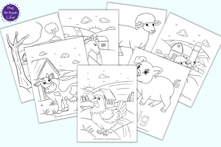 21+ Free Farm Animal Coloring Page Printables - The Artisan Life