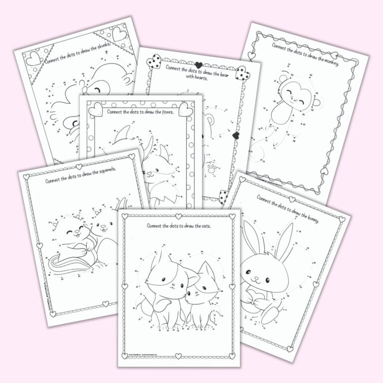 Free Printable February Cut and Paste - The Artisan Life