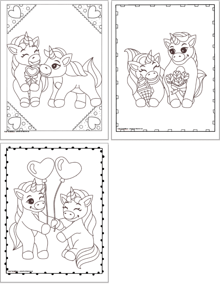 23 Super Cute Free Printable Valentine Unicorn Coloring Pages - The ...