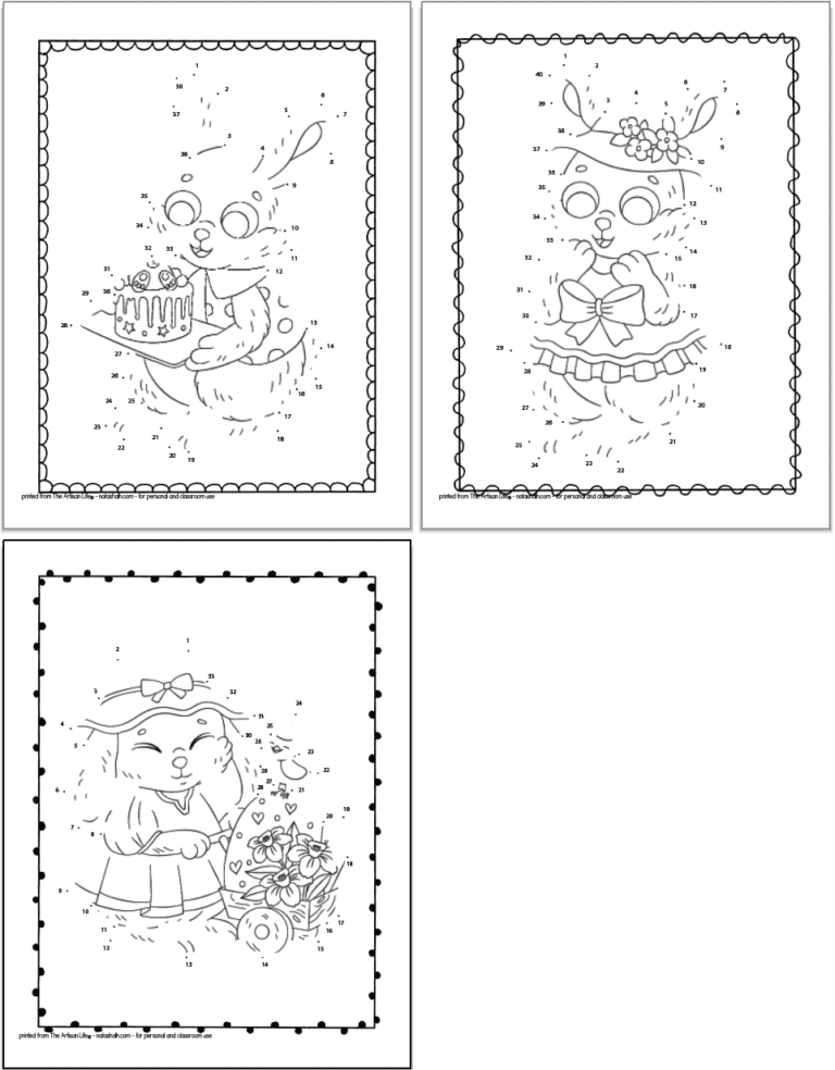Free Easter Dot to Dot Printables for Kids (a no-prep Easter activity ...